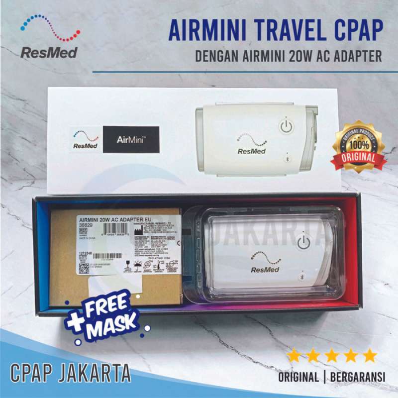 Promo AirMini Portable CPAP ResMed Mesin CPAP Paling Kecil, Travel Size ...