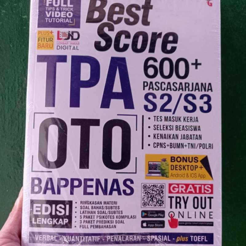 Promo Buku BEST SCORE TPA OtoBappenas 600+ Pascasarjana/Original- Terupdate Diskon 23% di Seller ...