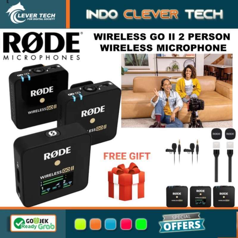 Promo Rode Wireless GO II 2-Person Compact Digital Wireless Microphone - Multicolor Diskon 23% ...