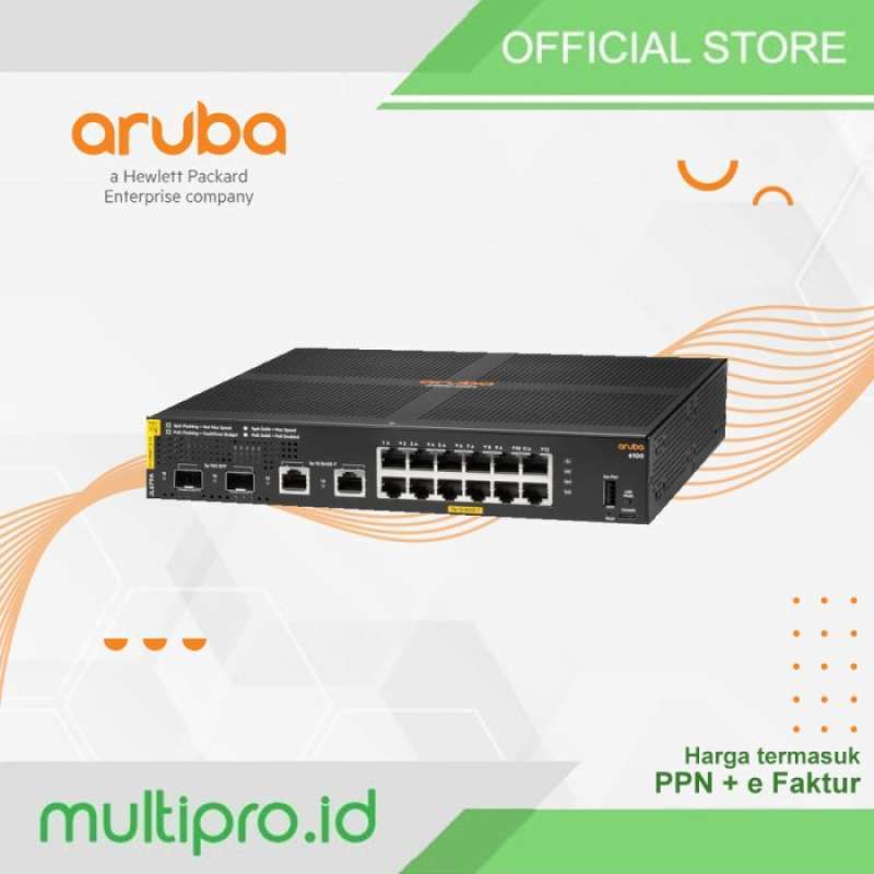 Promo Aruba 6100 12G Class4 PoE 2G/2SFP+ 139W Switch JL679A Diskon 23% ...