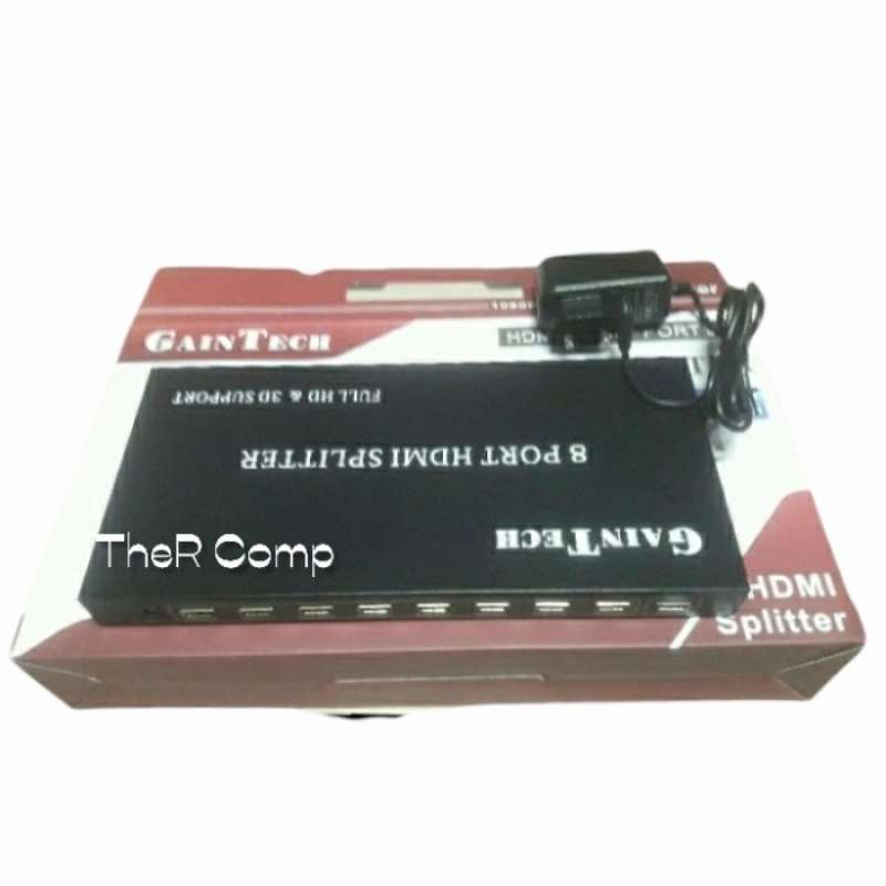 Promo Hdmi Splitter 8 Port Gaintech Adaptor Diskon 23% Di Seller Tikno ...