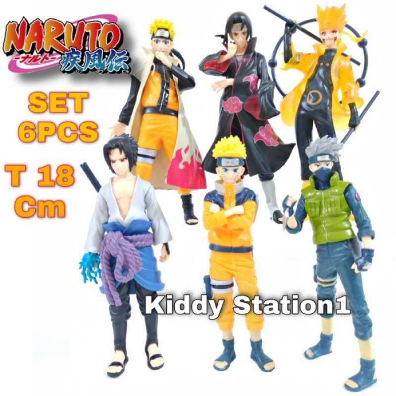 Promo Action Figure Naruto Set 6 Kakashi Sasuke Itachi Diskon 23% di ...
