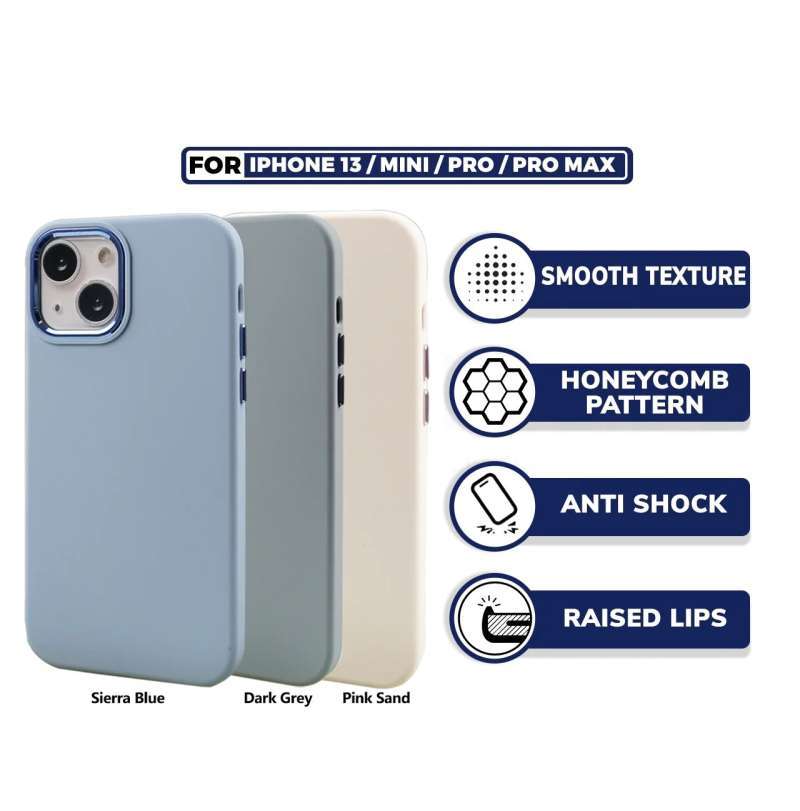 Promo Case iPhone 13 Pro Max Mini Octagoods Metal Silicone Hybrid Soft ...