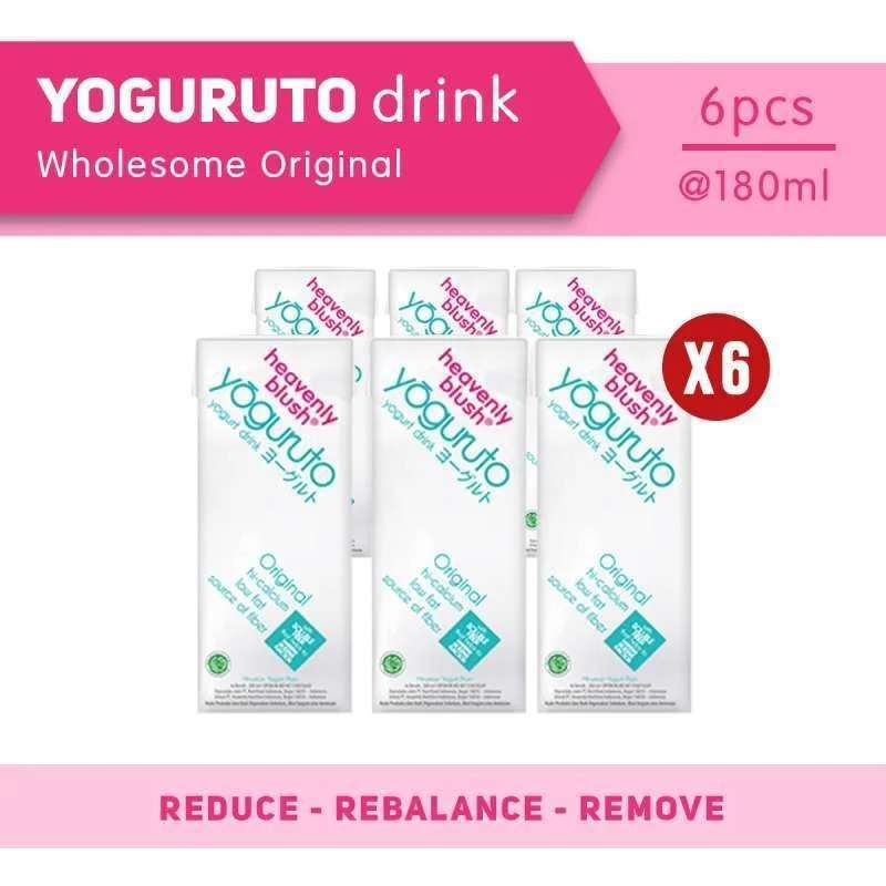 Promo WHS - Heavenly Blush Yoguruto Wholesome Original Yogurt [6 x 180 ...