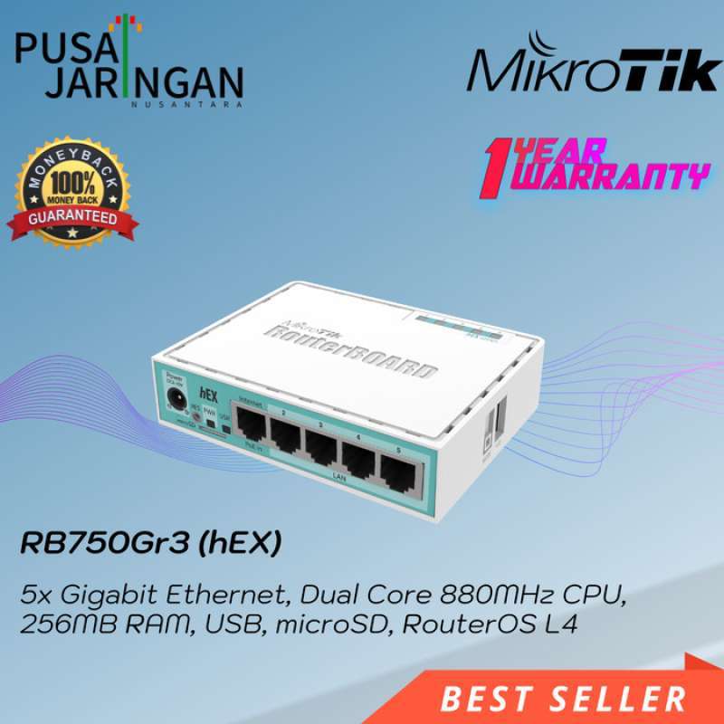 Promo Mikrotik Rb750gr3 Hex 5 Port Gigabit Ethernet Dual Core Diskon 23 ...