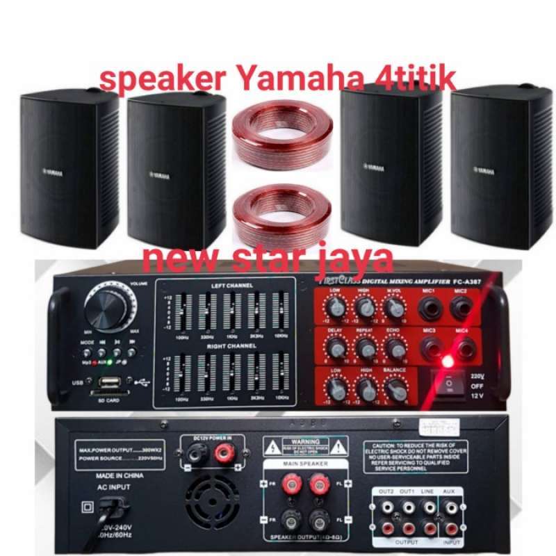 Promo paket sound system audio Cafe/kafe, restoran 4speaker Yamaha ...