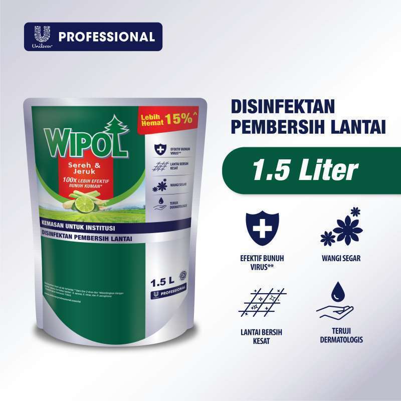 Promo Wipol Professional Disinfektan Pembersih Lantai Sereh Jeruk Pouch ...