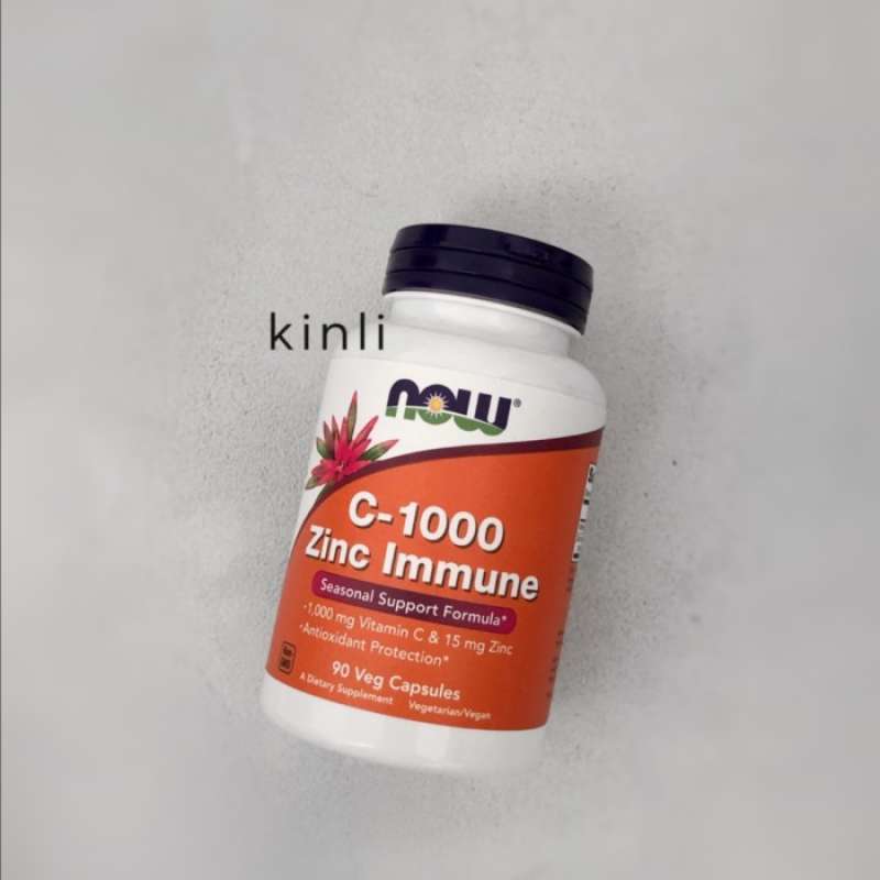 Promo Now Vitamin C 1000mg Zinc Immune 15mg 90 Veg Capsules Diskon 23% ...