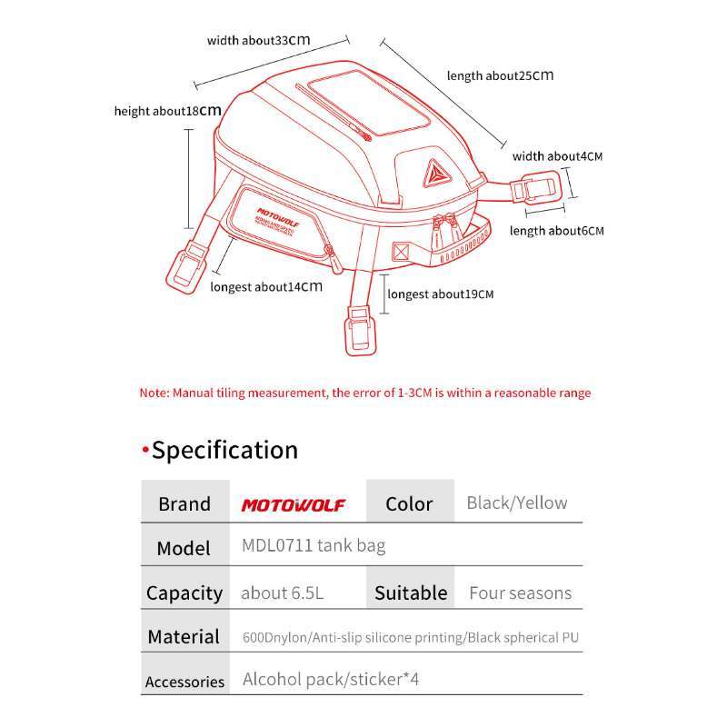 Promo Motowolf Tank Bag Motor Waterpoof Tankbag Universal Plus Phone ...