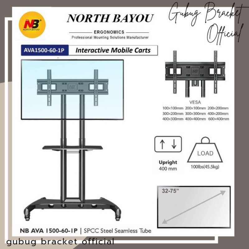 Jual BRACKET TV STANDING 32 - 65 INCH NORTH BAYOU 1500 BISA GOJEK di ...