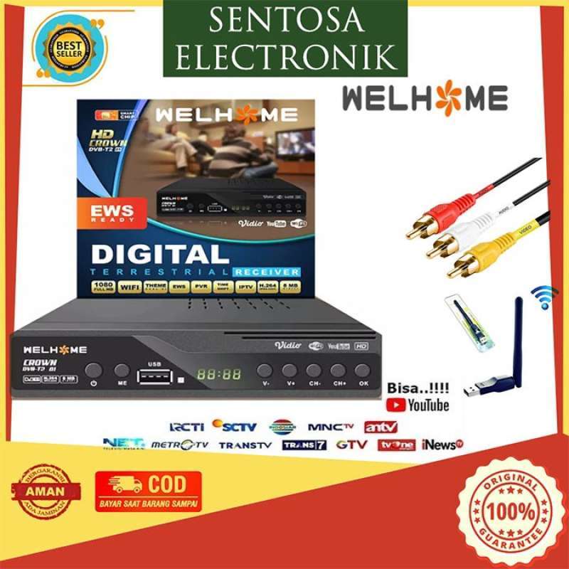 Jual Set Top Box / Stb Welhome Hd Crown Dvb-t2 Tv Digital Receiver Dongle Di Seller Emma Store ...
