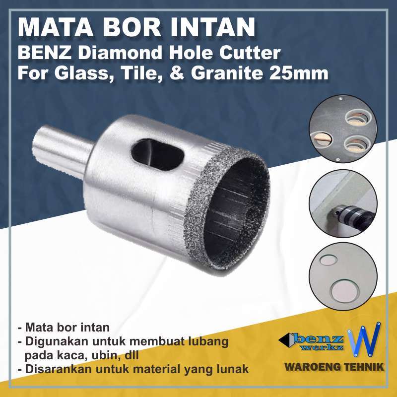 Promo Mata Bor Diamond 25mm BENZ Diamond Hole Cutter Diskon 9% di ...