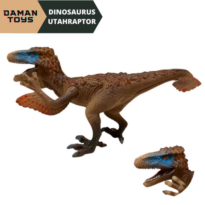 Promo Mainan Anak Dino Dinosaurus Utahraptor T-rex Running Action ...