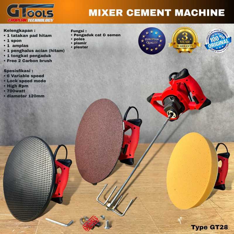 Jual Gtools GT28 Mesin bor pengaduk semen acian cat. Mixing plester ...