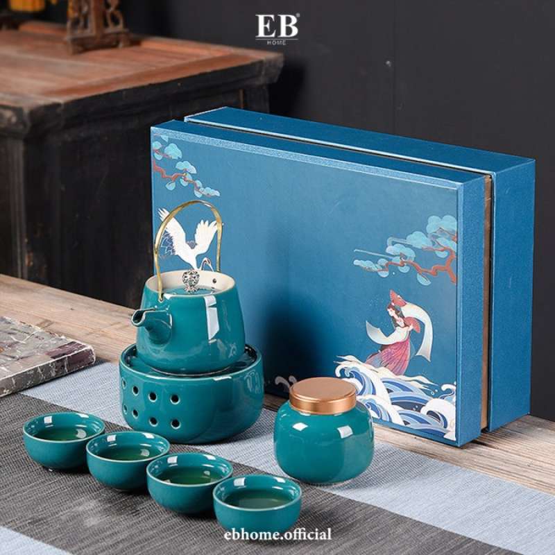 Promo Peralatan Minum Teh Set Oriental Chinese Tradisional Keramik ...
