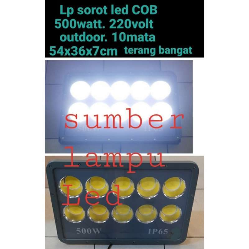 Jual Lampu Tembak Flood Light Cob 10mata 500watt 500w Sorot Led 500 Watt Di Seller Tumenggung ...