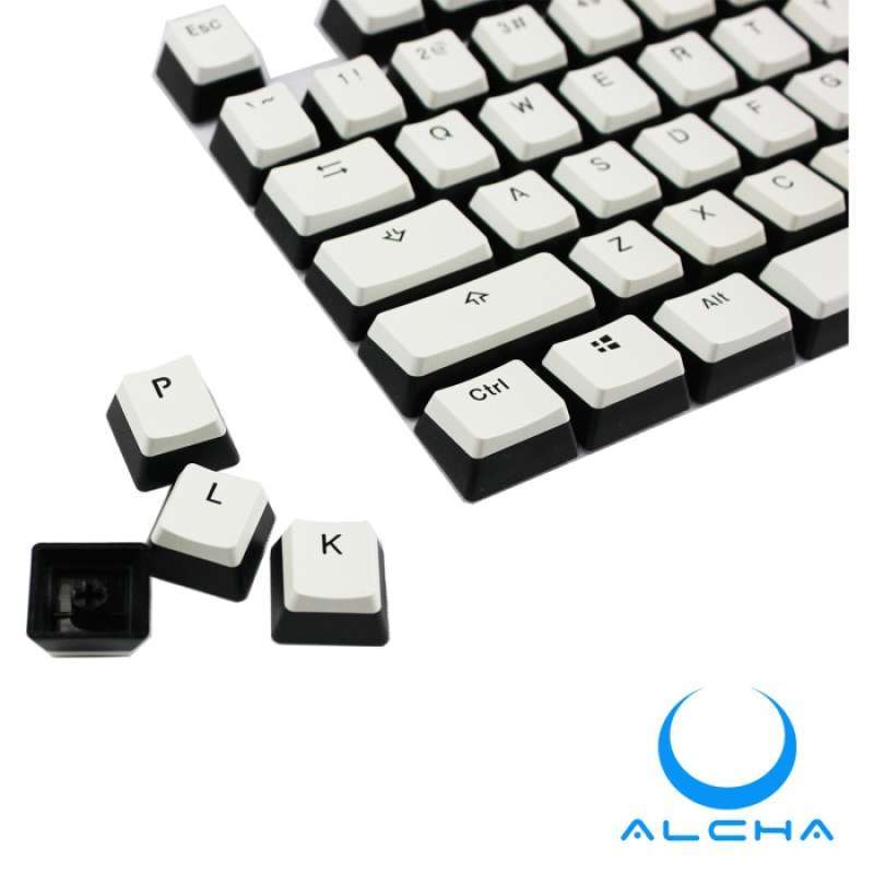 Jual Alcha Keycaps Pudding / Puding White- Black Mechanical Keyboard Di ...