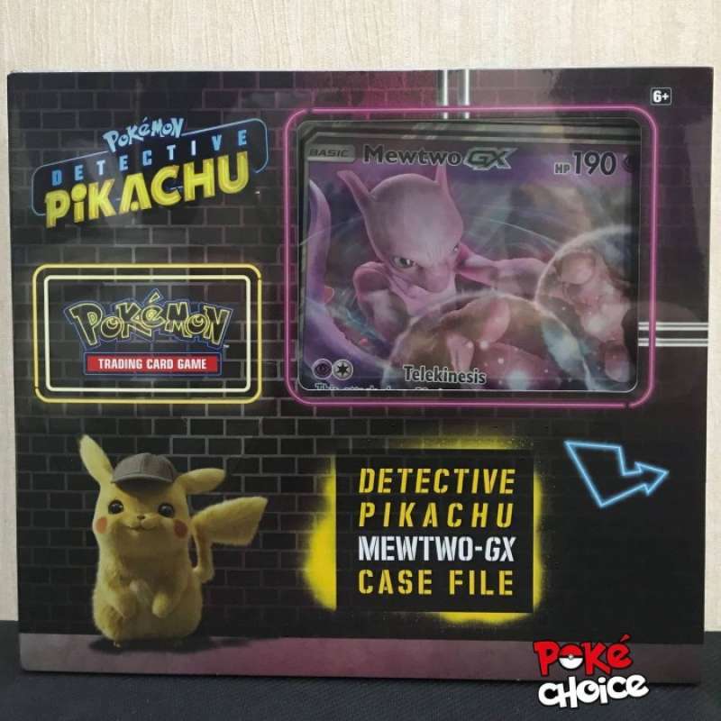 Promo Pokemon Card Detective Pikachu Mewtwo GX Case File Collection Box ...