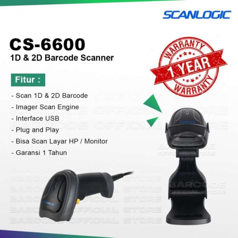Jual 2d Barcode Scanner Scanlogic Cs-6000at+ Cs6000 E-faktur Qr Code ...