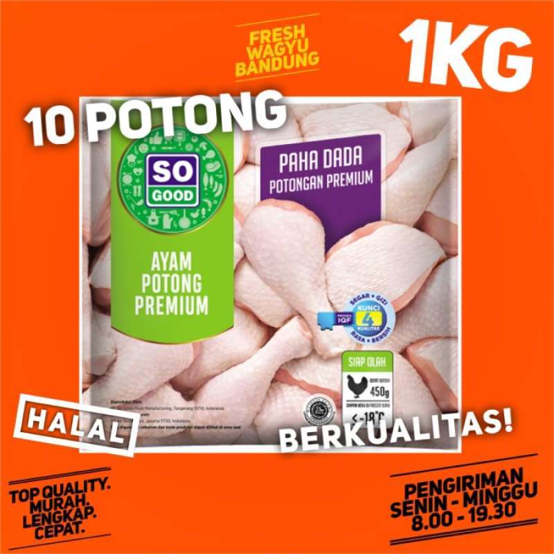Jual SO GOOD PAHA DADA 1KG AYAM POTONG ISI 10 CHICKEN HALAL FROZEN ...