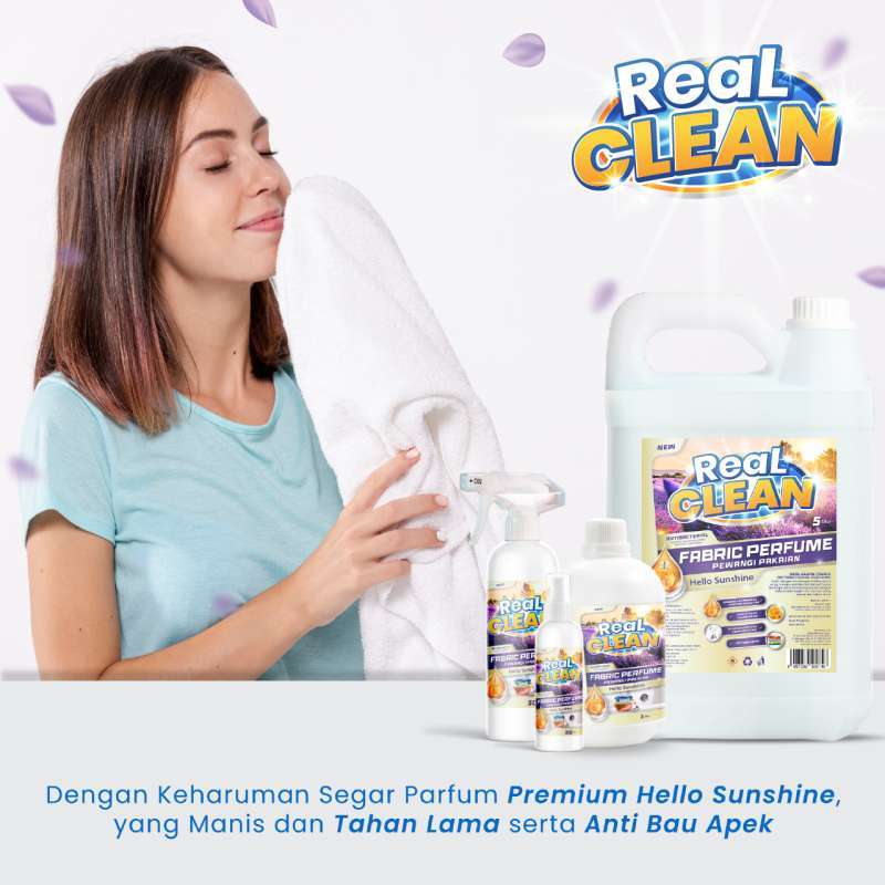 Promo Real Clean Parfum Laundry Premium Fabric Spray Antibacterial 5 ...
