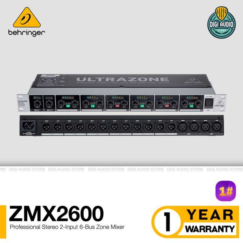 Jual Audio Mixer Behringer Ultrazone ZMX2600 - 2 input 6 bus Rackmount ...