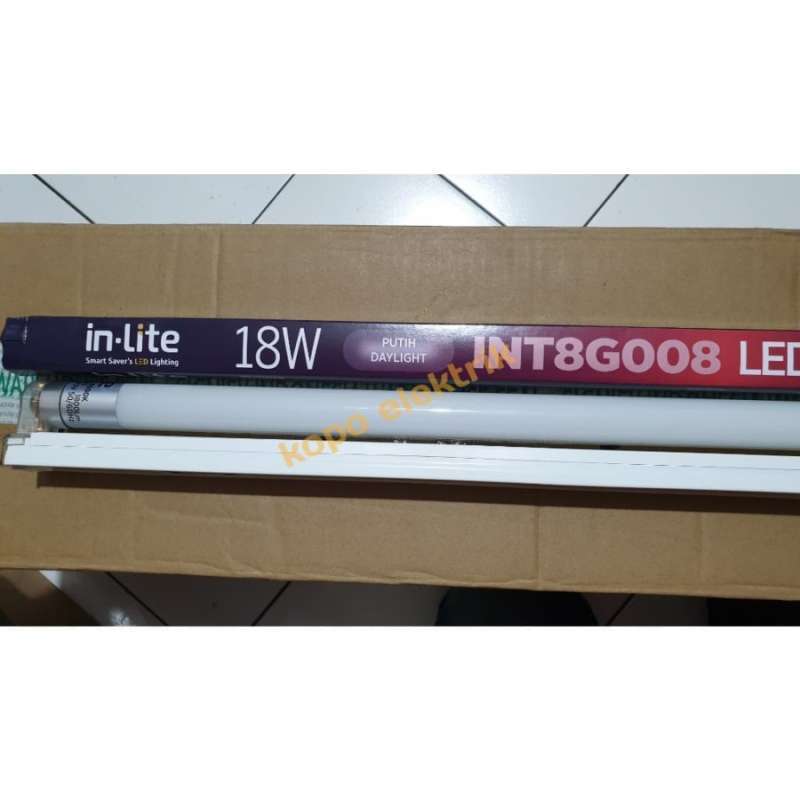 Jual Garansi Lampu Tl Led Inlite 18w + Dudukan 120cm Putih 18 Watt Set ... Jual Garansi Lampu Tl Led Inlite 18w + Dudukan 120cm Putih 18 Watt Set ...