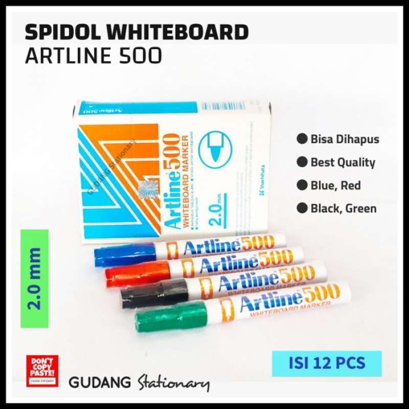 Promo Spidol Whiteboard Marker Artline 500 Isi 12 Piece Diskon 23 Di Seller Hexana Store