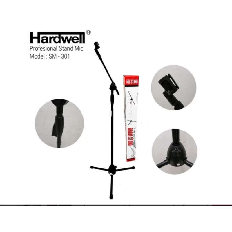Jual Stand Microphone Hardwell Sm 301 Sm301 - Tiang Mic Kabel Dan ...