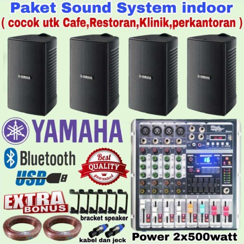 Promo Paket Sound System Cafe / Kafe / Restoran Yamaha Isi 4 Speaker ...
