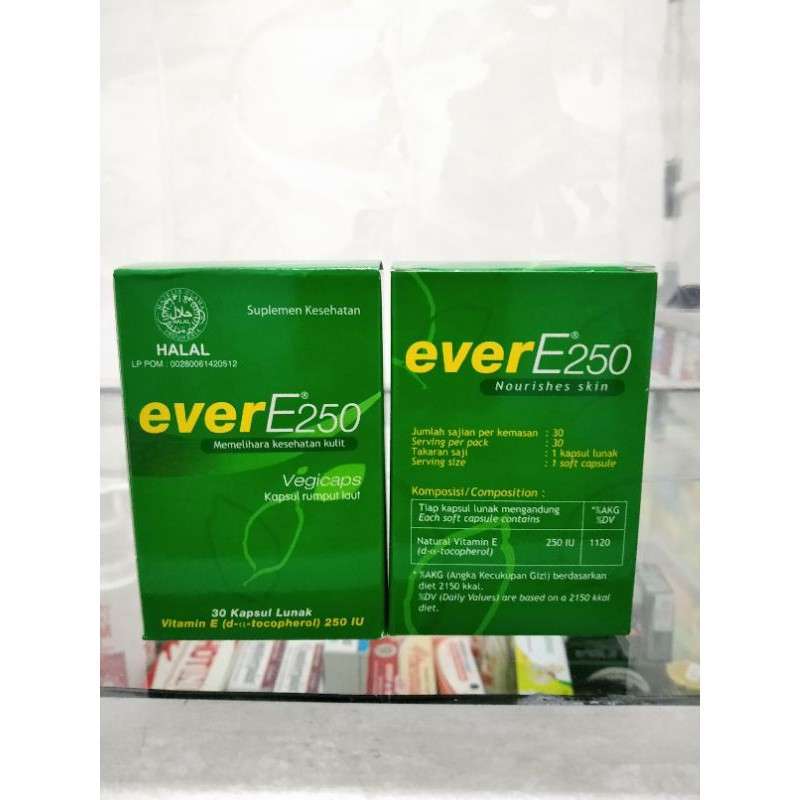 Jual Ever E 250iu Botol Isi 30 Kapsul - Vitamin Kulit Dan Daya Tahan ...