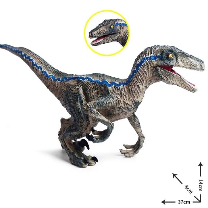 Jual Dino Velociraptor Dinosaurus Raptor Blue Encho Delta Figure Jumbo ...