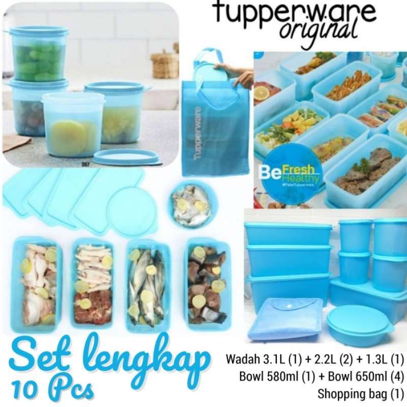 Promo Tupperware Wadah Ikan Ayam Daging Seafood Udang Set Menyimpan ...