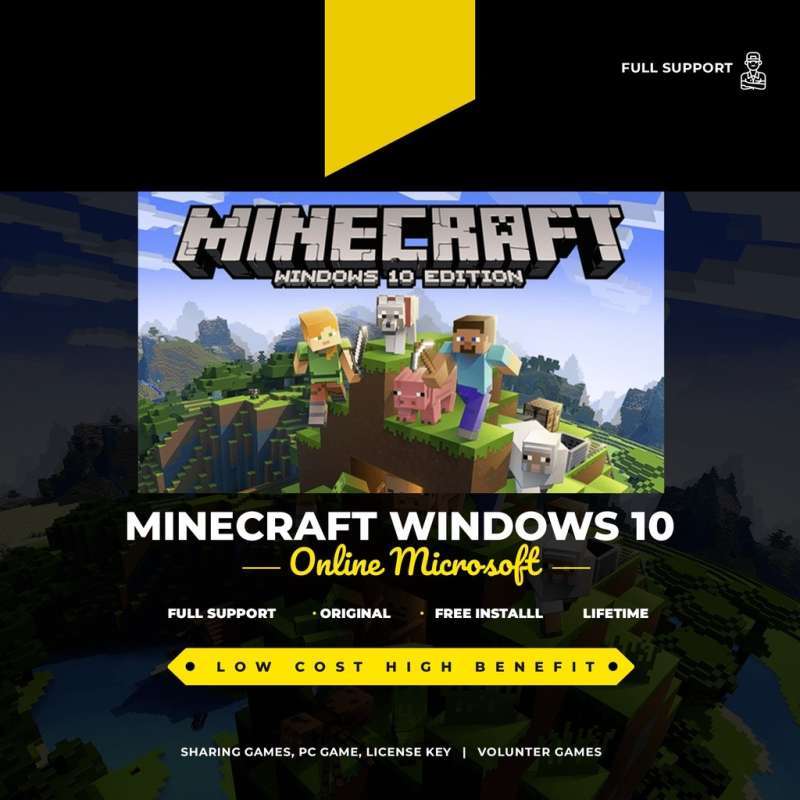 Jual MINECRAFT FOR WINDOWS EDITION PC Original ONLINE di Seller ...