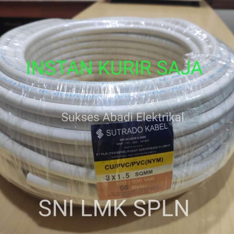 Promo Kabel Tunggal Nym 3X1.5 3X1,5 Sutrado Sni Ojol Setara Eterna ...