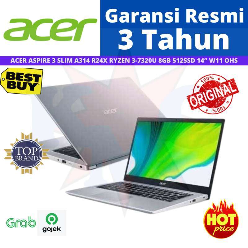Jual Acer Aspire 3 Slim A314 R24x Ryzen 3 7320u 8gb 512ssd 14 Hd W11 Ohs Di Seller Karya Megah ...