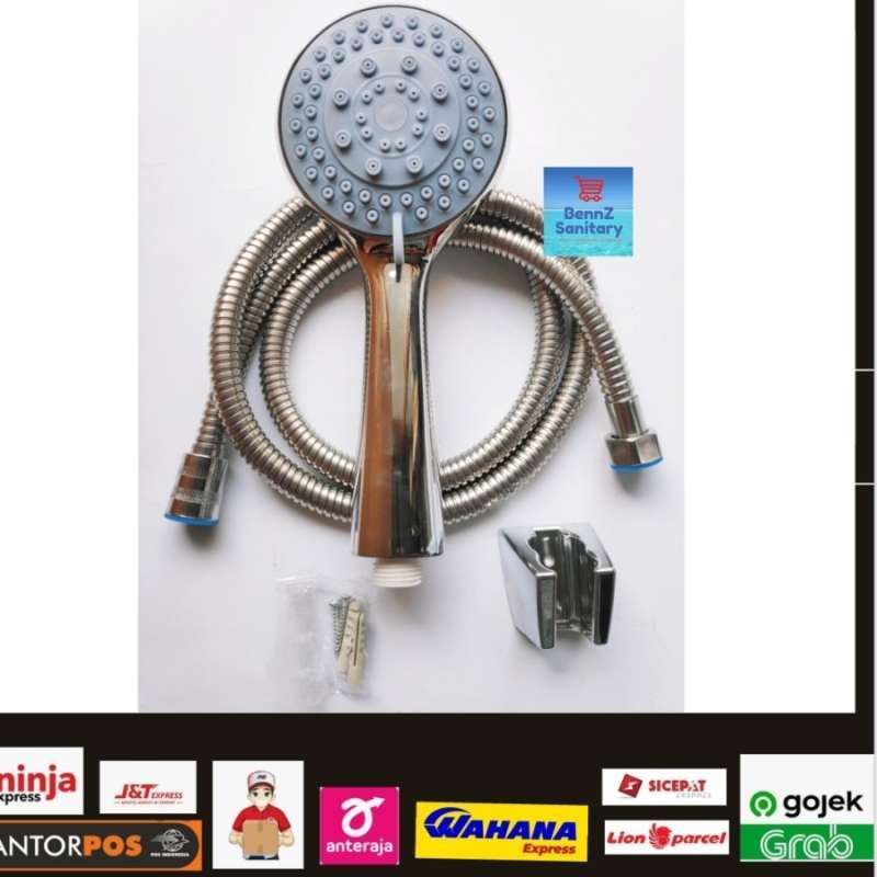 Jual hand shower set lengkap 6 sistem, shower mandi, hand shower di Seller BennZ Sanitary ...