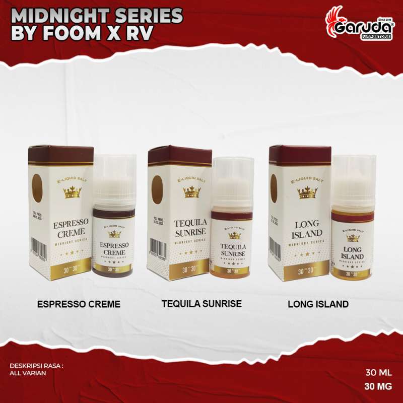 Jual Liquid Saltnic Midnight Series By Foom X Rv 30ml Bercukai Di ...