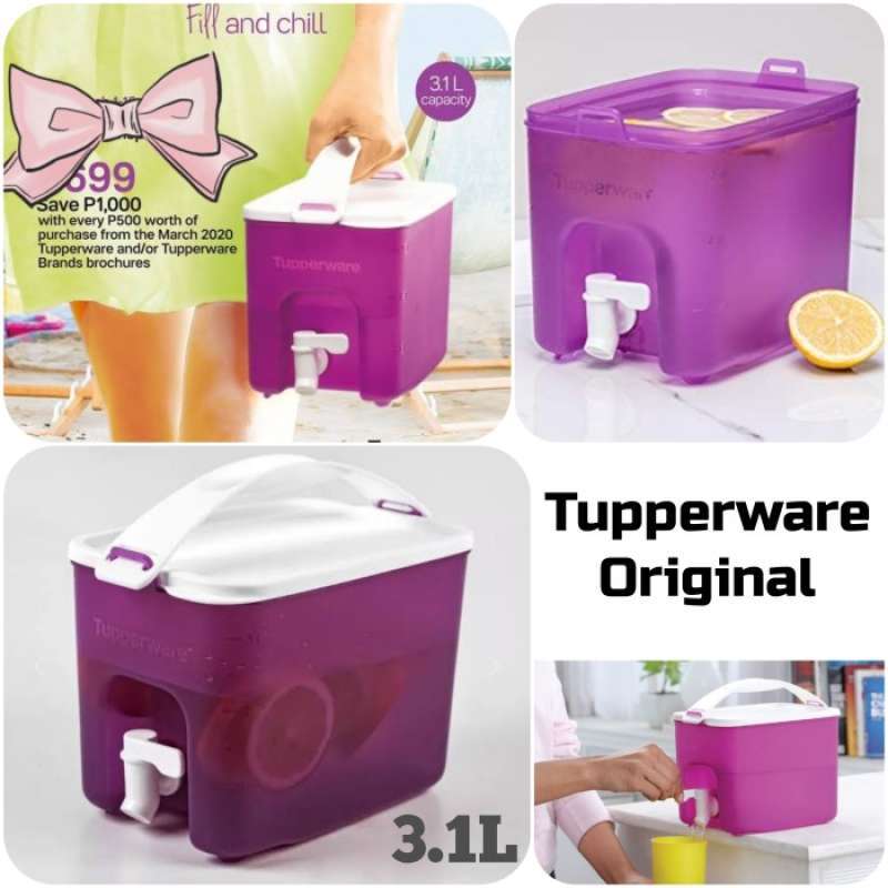 Promo Tupperware Dispenser Air Infused Water Piknik Galon Botol Minum ...