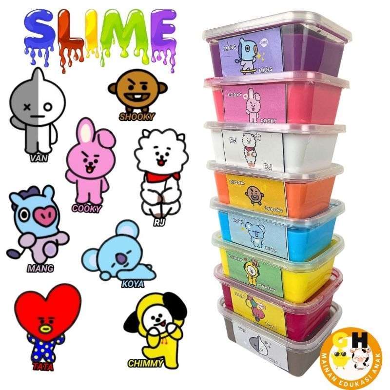 Jual Mainan Slime BTS 200ml BTS21 BONUS Slime Activator Tofu Slime by ...