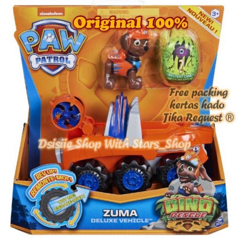 Promo Paw Patrol Dino Rescue Zuma Deluxe Rev Up Vehicle Original ...