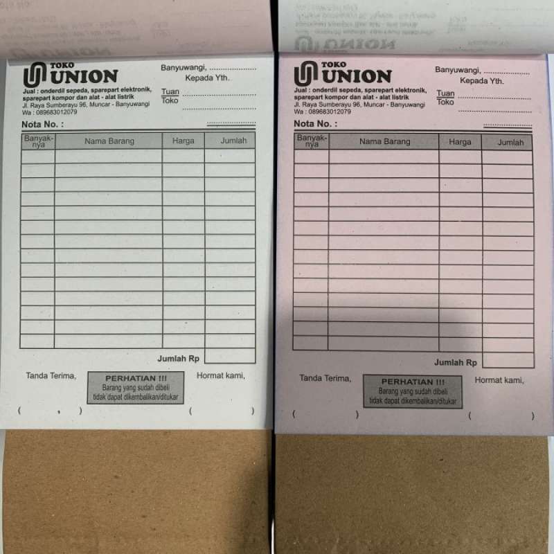 Jual Cetak Nota Bahan Ncr Rangkap 2 di Seller Mahanani Store 4 - Cikoko ...