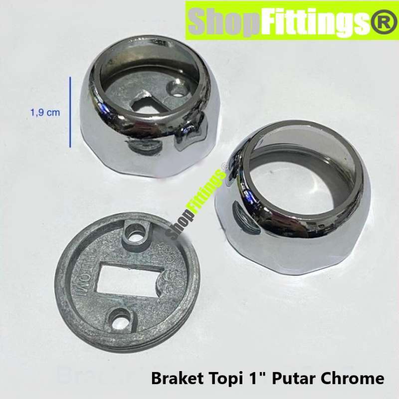 Jual Bracket Topi Dop Pipa Gantungan Baju Lemari Wardrobe Rail End ...