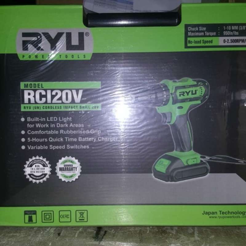 Jual Tekiro Ryu Mesin Bor Set 20 V Baterai Cordless Beton Cas Di Seller ...