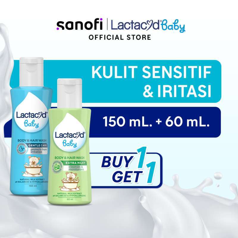 Promo Buy 1 Get 1 - 1 Lactacyd Baby Gentle Care 150ml, Free 1pc ...