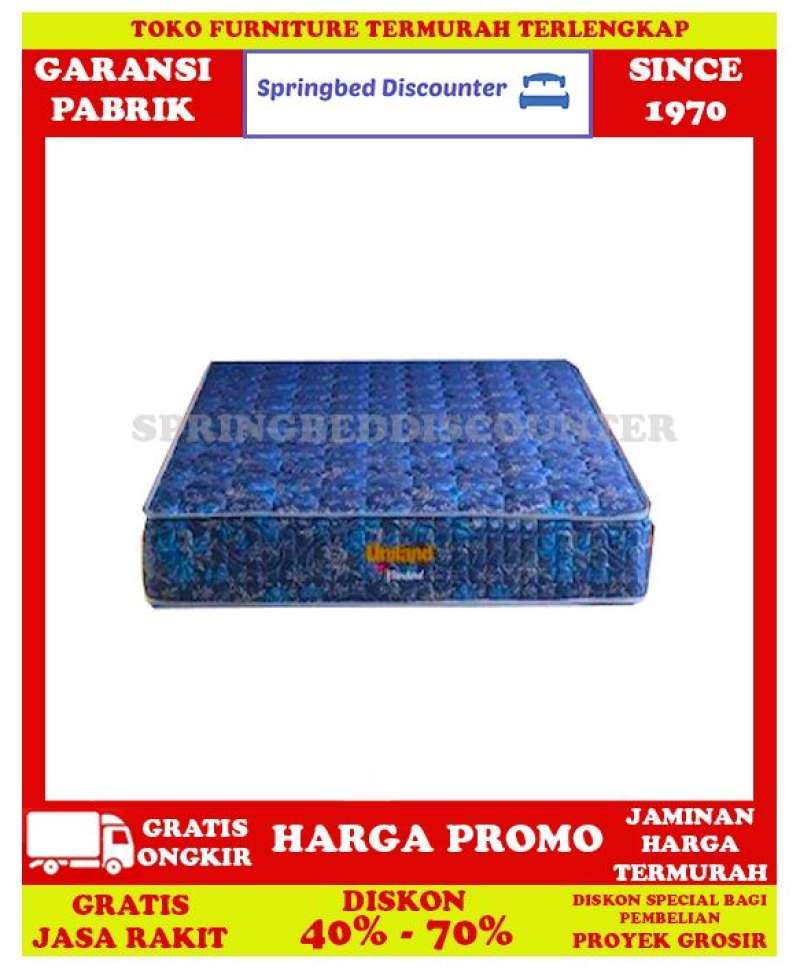Jual Springbed Spring Bed Uniland New Standard 25cm Biru 90x200 Kasur ...