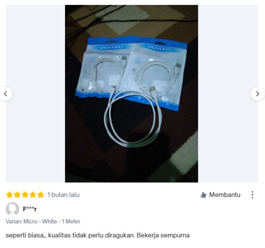 Jual Vention Kabel Charger Data Micro USB Android Fast Quick Charging ...