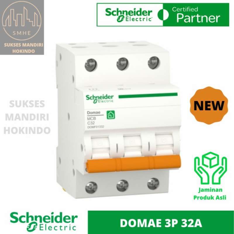 Promo MCB 3 Phase 32 Ampere 3p 32a 3pole Schneider Domae Baru 6kA ORI SNI Diskon 23% di Seller ...