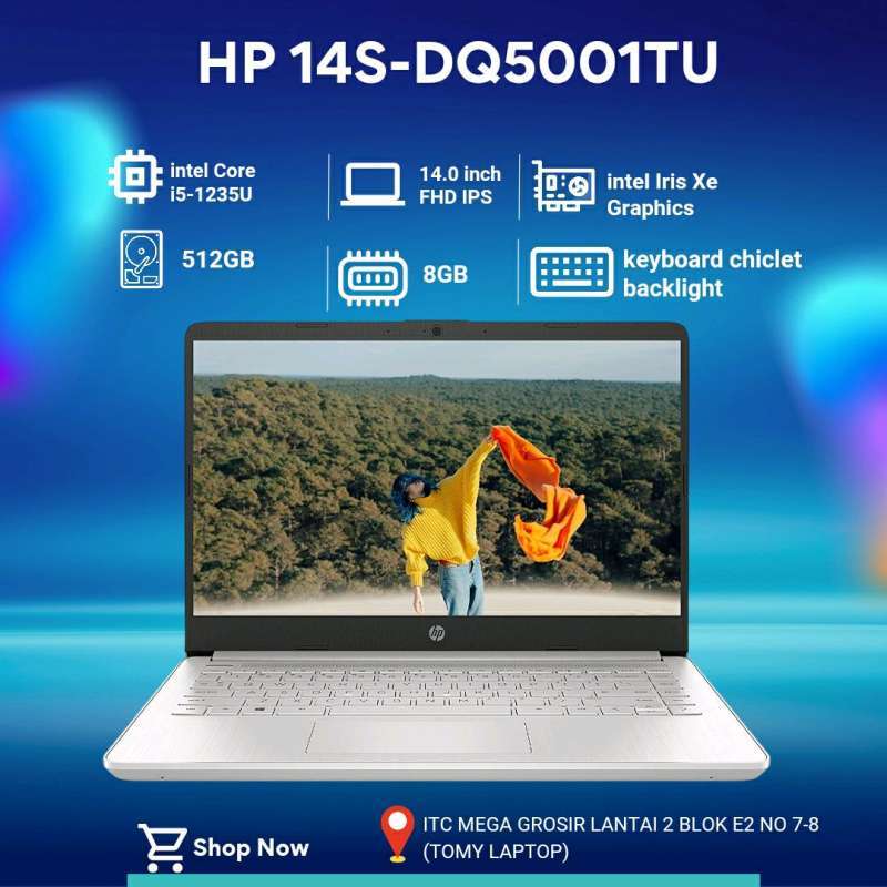 Jual Hp 14s Dq5001tu Intel Core I5 1235u Ram 8gb 512gb Ssd Irisxe W11+ohs 14.0fhd Ips B Di ...