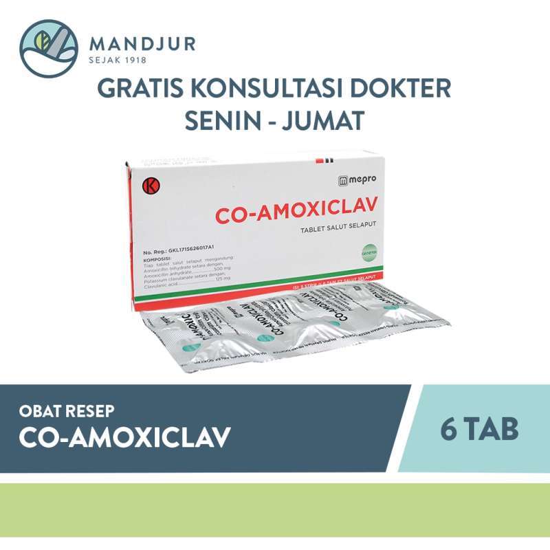 Jual Co Amoxiclav 625 mg 6 Tablet di Seller Apotek Mandjur Official Store - Kebon Sirih, Kota ...